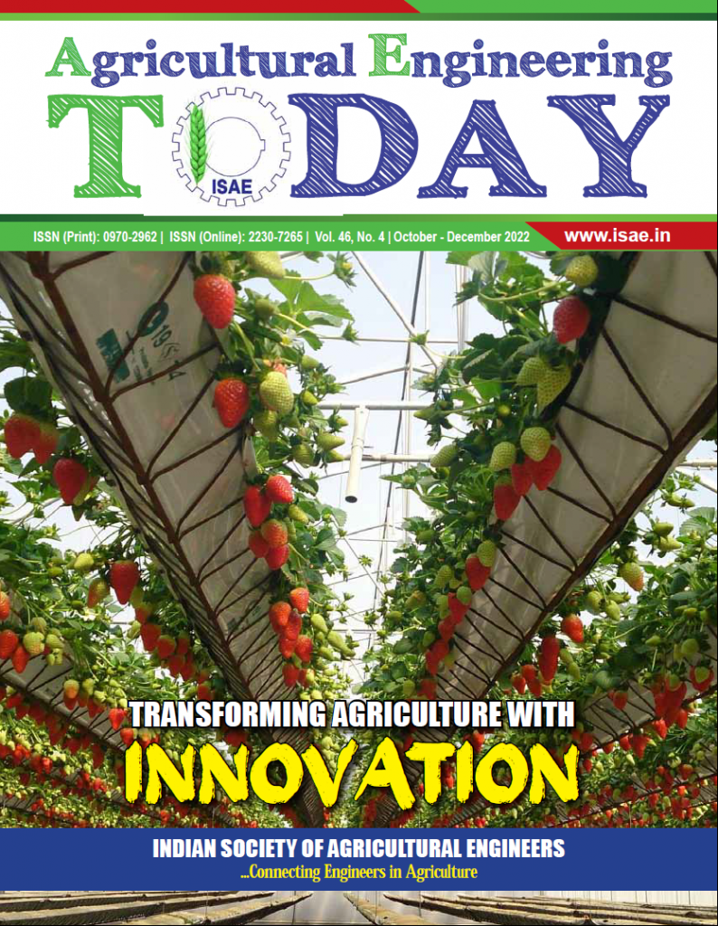 The Indian Society of Agricultural Engineers